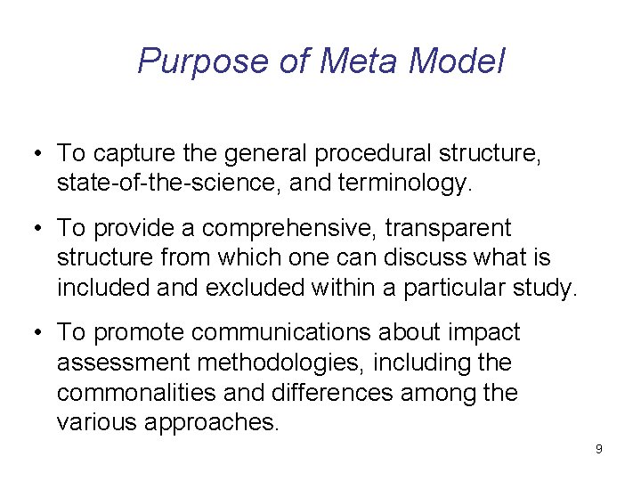 Taxonomy of Impact Categories and the Taxonomy Structure
