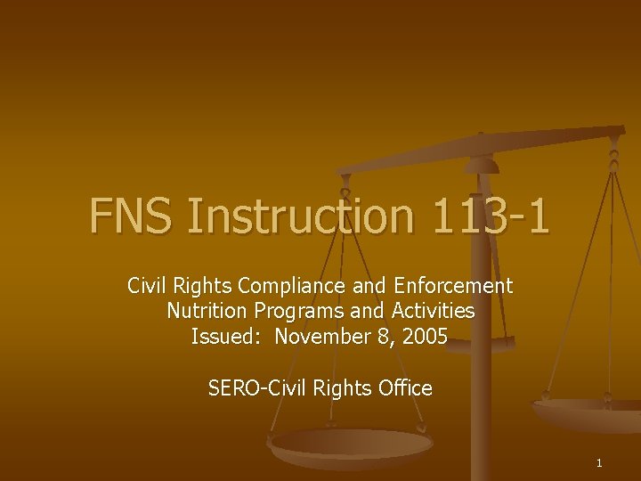 FNS Instruction 113 1 Civil Rights Compliance and