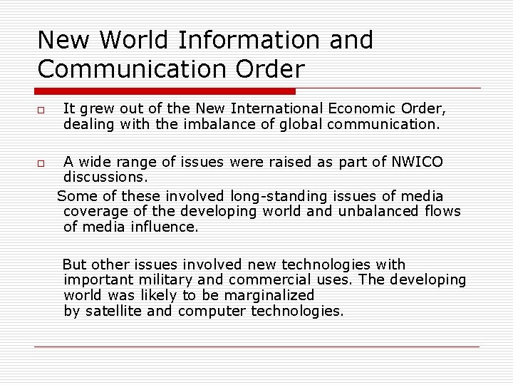 Global Communication Theories and Paradigms Dependency Theory Originating