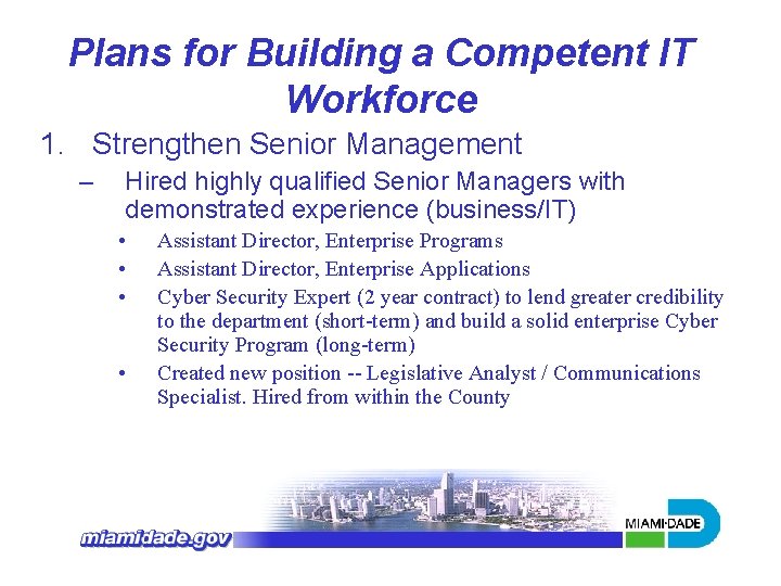 LocalCounty Needs and Plans for Building a Competent