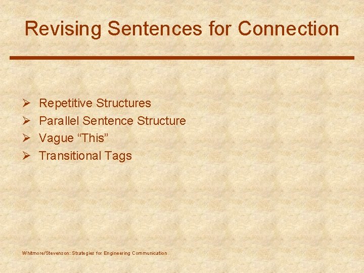 Revising Sentences for Connection Repetitive Structures Parallel Sentence