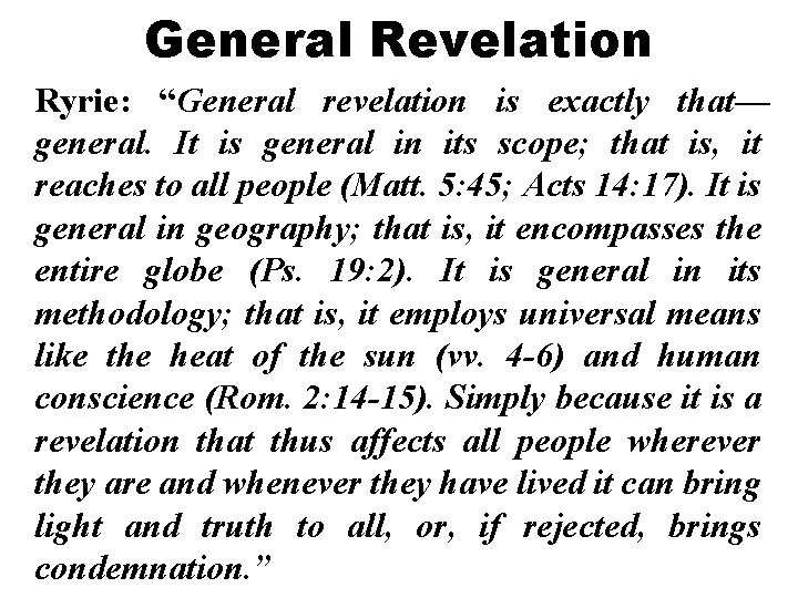 THE DOCTRINE OF REVELATION Fundamental beliefs in understanding