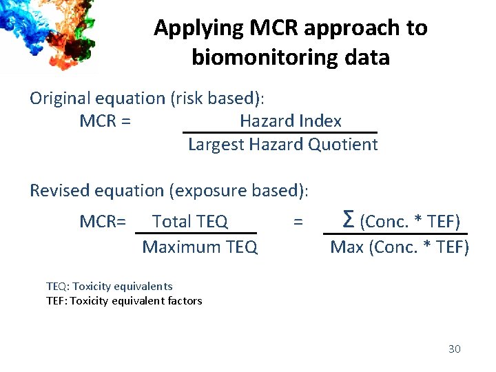 The Maximum Cumulative Ratio MCR a tool that