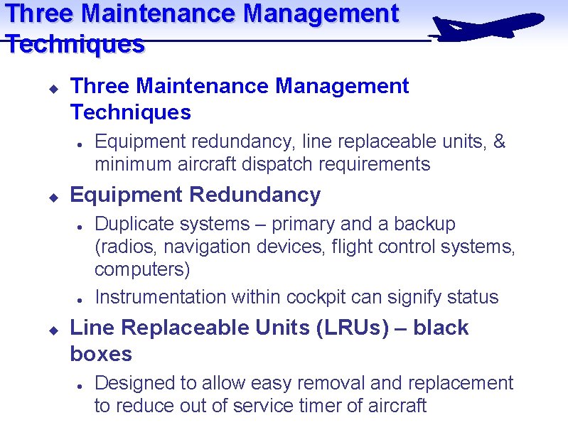 Aviation Maintenance Management Why We Have to Do