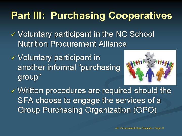 Procurement Plan Template for NCs School Food Authorities