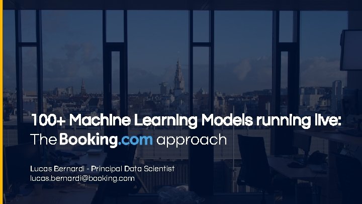 100 Machine Learning Models running live The approach
