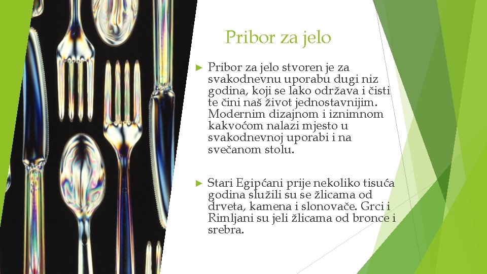 OPREMA INVENTAR U UGOSTITELJSKIM OBJEKTIMA PRIBOR ZA JELO