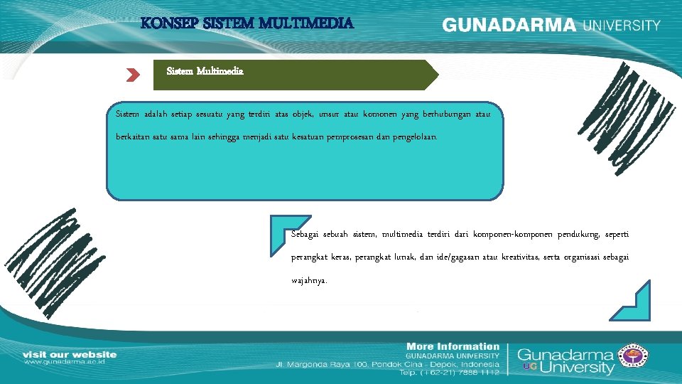 MATERI PEMBAHASAN KONSEP SISTEM MULTIMEDIA Multimedia dan Sistem