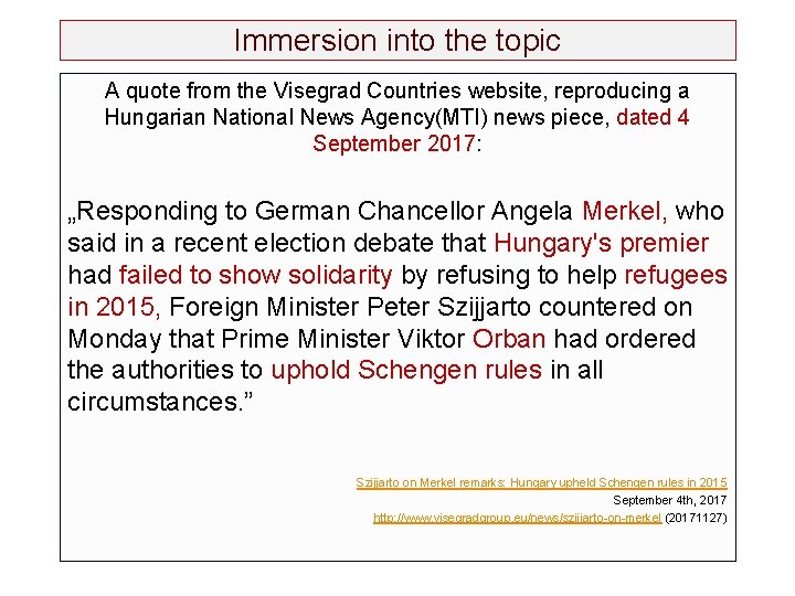 DENIAL AND DEFECTION The Visegrad countries and asylum