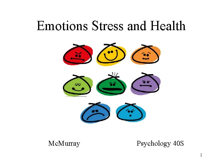 Emotions Stress and Health Mc Murray Psychology 40