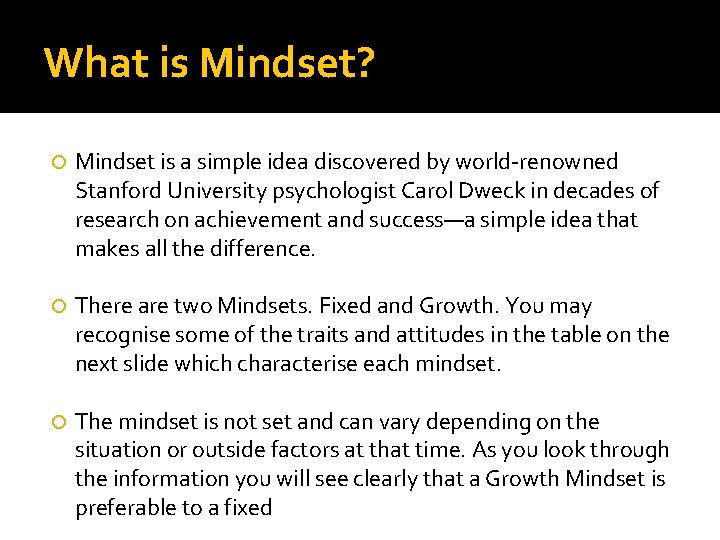 Mindset What is Mindset Brain power is something