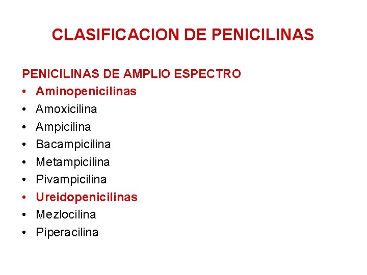 Clasificacin de los Antibioticos Aminoglicsidos Glucopeptidicos ...