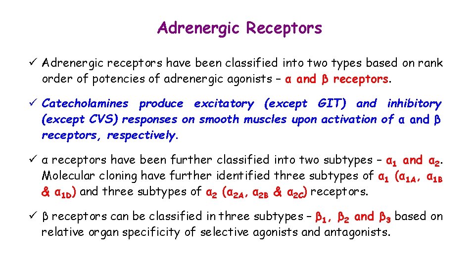 Adrenergic Neurotransmission Dr Nirbhay Kumar Asstt Professor Head