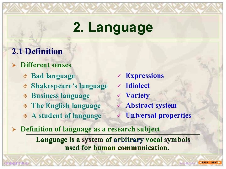 Chapter I Introduction Why study language What is