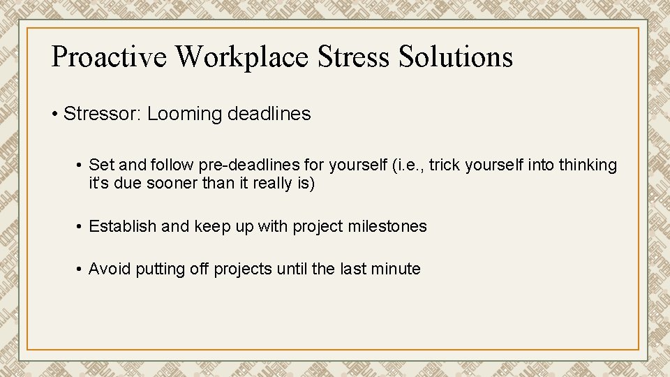 Tips for Managing Workplace Stress By Mary G