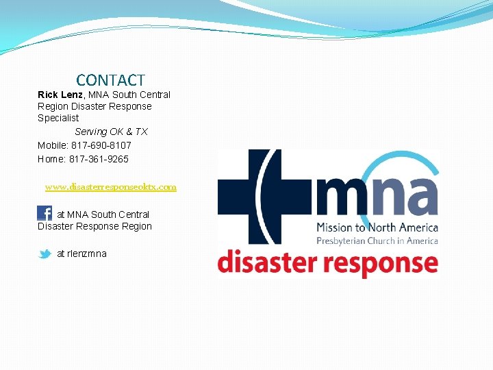 CHURCH DISASTER RESPONSE COORDINATORS FUNCTIONS RESPONSIBILITIES WHY HAVE