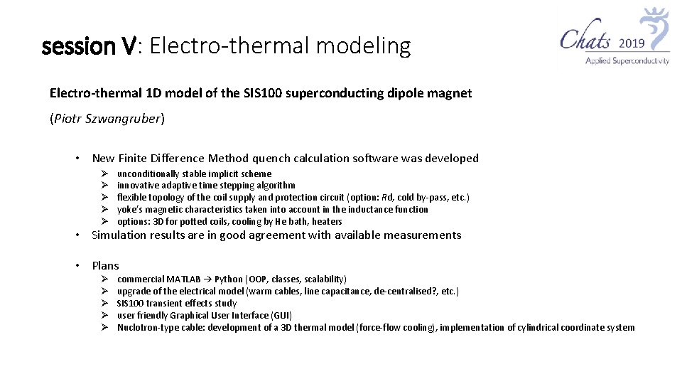 session V Electrothermal modeling 1 Thermal analysis of