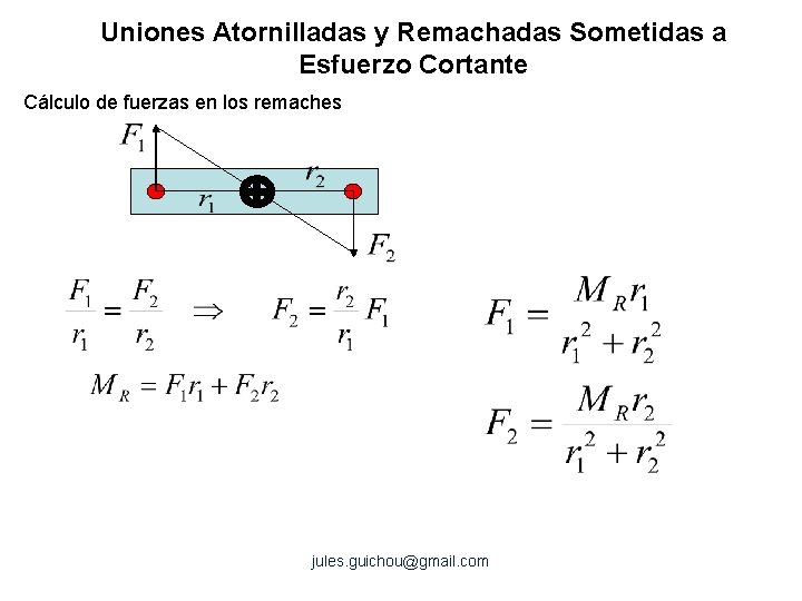 Uniones Atornilladas y Remachadas Sometidas a Esfuerzo Cortante