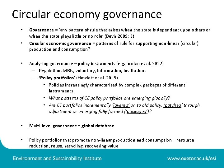 Governing the circular economy multilevel comparative analysis David