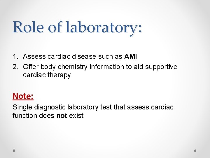 Cardiac profile test Cardiac profile test The heart