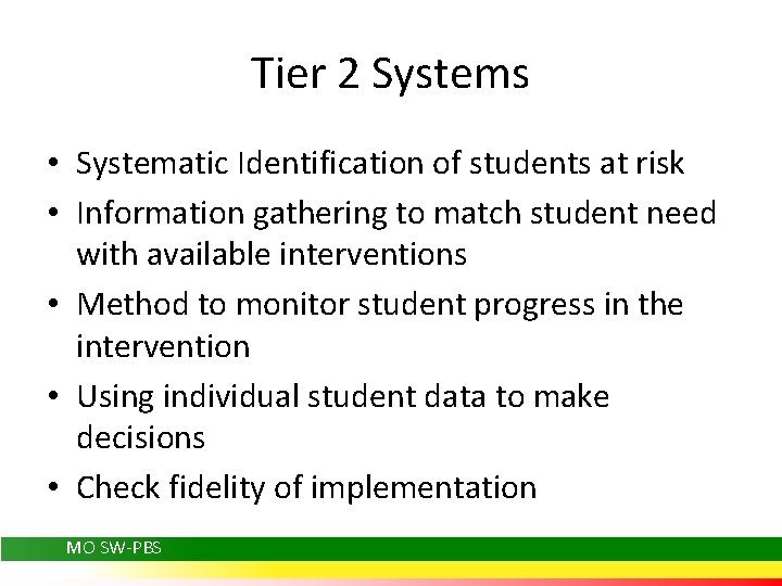 GroupBased Interventions for Tier 2 An Overview of