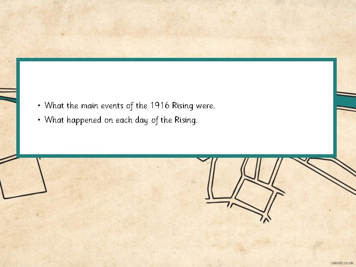 What the main events of the 1916 Rising