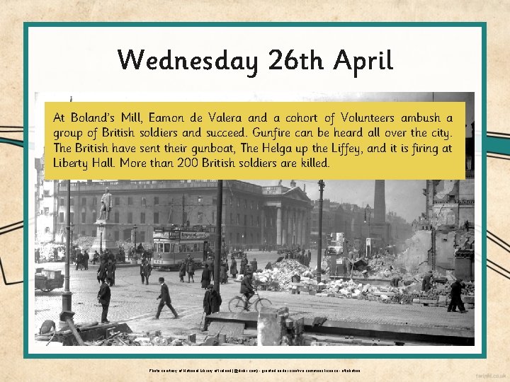 What the main events of the 1916 Rising