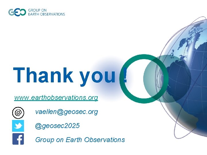 Group on Earth Observation Overview of the GEO