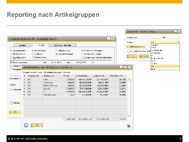 Artikel Festlegen von Artikelgruppen SAP Business One Version