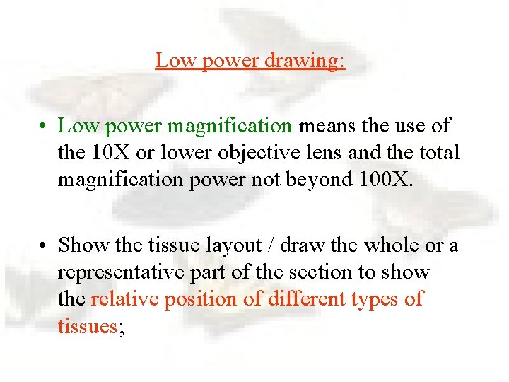 TAS Requirements for Biological drawings According to TAS