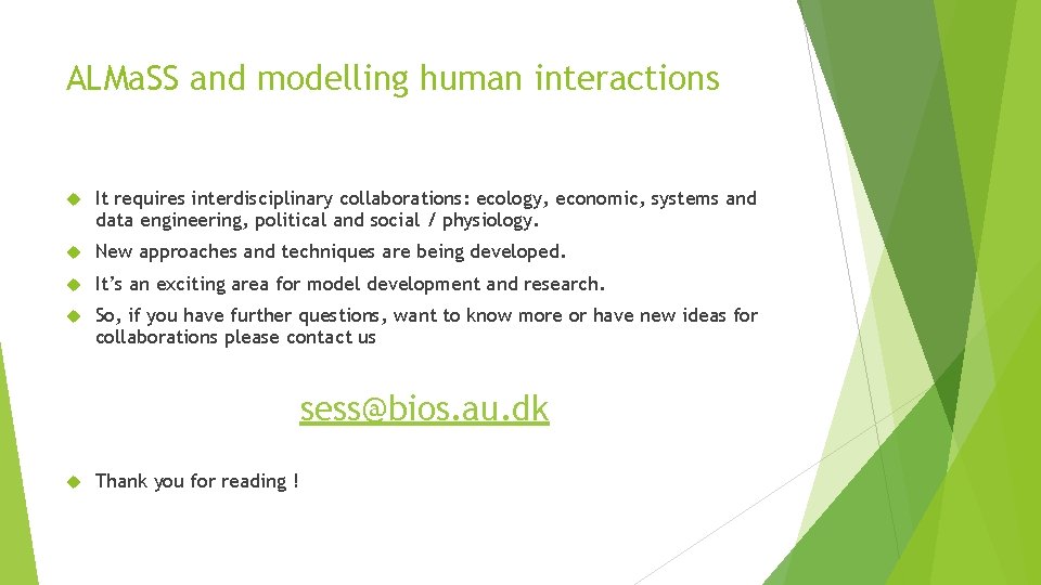ALMa SS The modelling of human species Brief