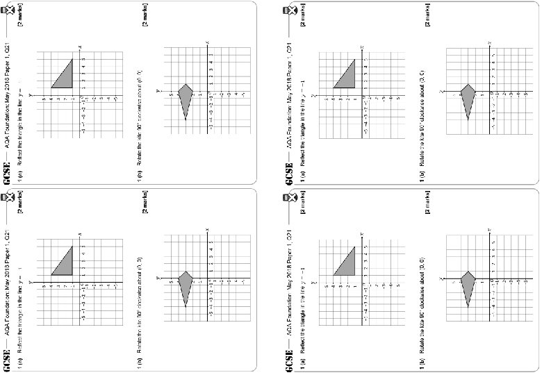 Rotation Foundation GCSE Questions AQA These questions are