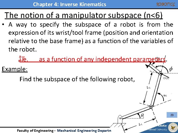 Chapter 4 Inverse Kinematics ROBOTICS Outline Introduction Solvability