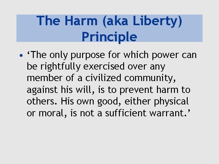 Mill on freedom Michael Lacewing Michael Lacewing The