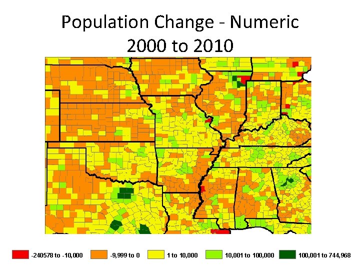 General Demographics Missouri and Its Southwest Region in
