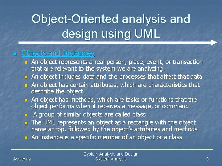System Analysis Mr Ahmad AlGhoul Chapter Objectives n