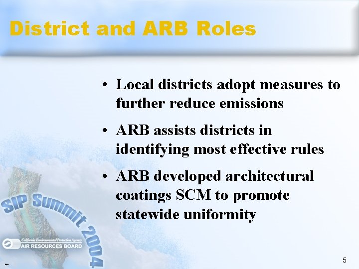 2004 SIP Summit ARCHITECTURAL COATINGS AND SOLVENT CLEANING
