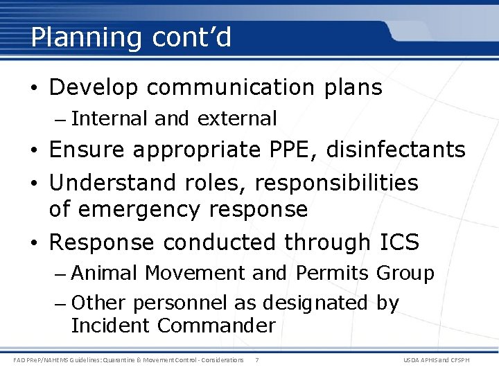 Quarantine and Movement Control General Considerations Quarantine Adapted