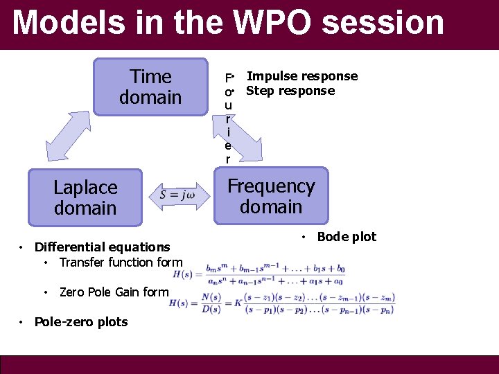 Regeltechniek WPO Control engineering exercises Dr ir Pter