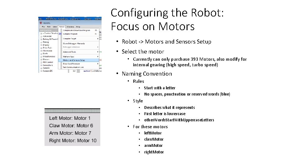 Take out your notes Getting Started in Robot