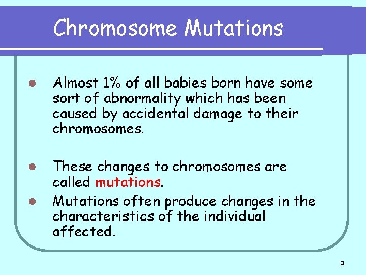 Standard Grade Biology Inheritance Topic Chromosome Mutations Inheritance
