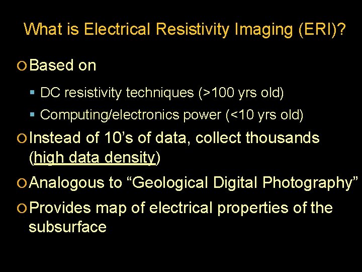 Innovative High Resolution Electrical Resistivity Imaging ERI Aestus