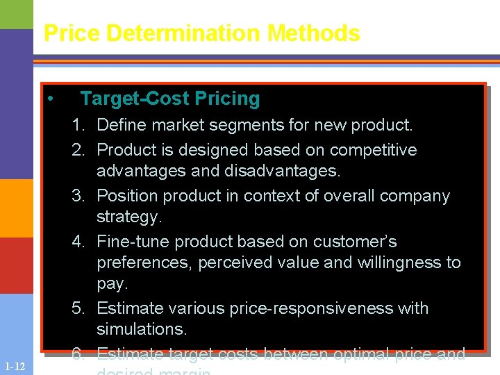 1 1 Chapter 12 Price Determination and Pricing