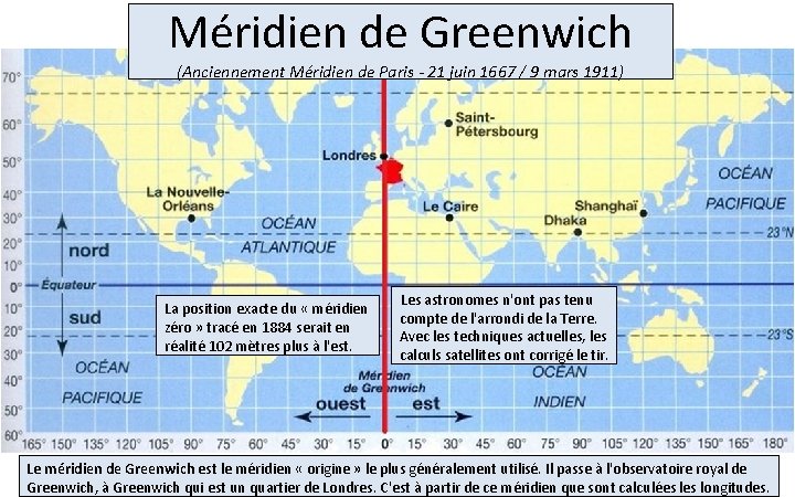 Mridien de Greenwich Anciennement Mridien de Paris 21