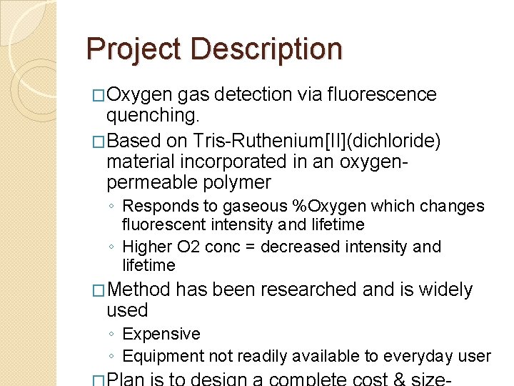 MSD 1 Senior Design Project Oxygen Gas Sensor