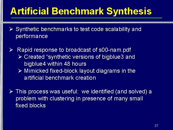 Architecture and Details of a High Quality LargeScale
