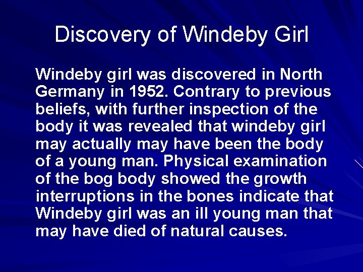 Ancient Human Remains Tollund Man Windeby Girl Emily