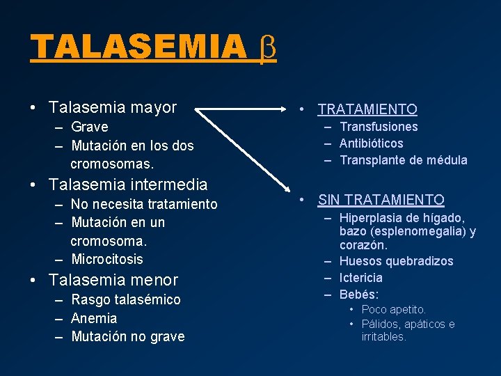 LA TALASEMIA Una enfermedad gentica TALASEMIA alteraciones en