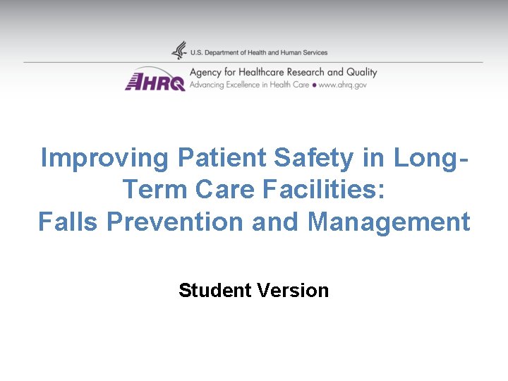 Improving Patient Safety in Long Term Care Facilities