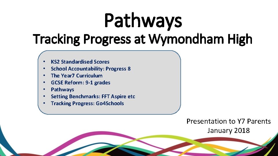 Pathways Tracking Progress at Wymondham High KS 2